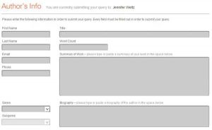 Agent Query Letter - Literary Agent Online Form Submissions